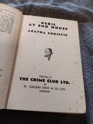 Hercule Poirot Agatha Christie Peril at End House 1932 1st UK VG- | eBay