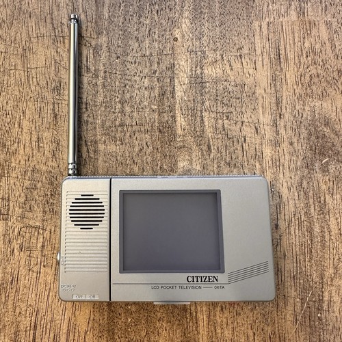 Vtg NEW NIB Citizen Compact Pocket Black & White LCD TV VHF Television ...