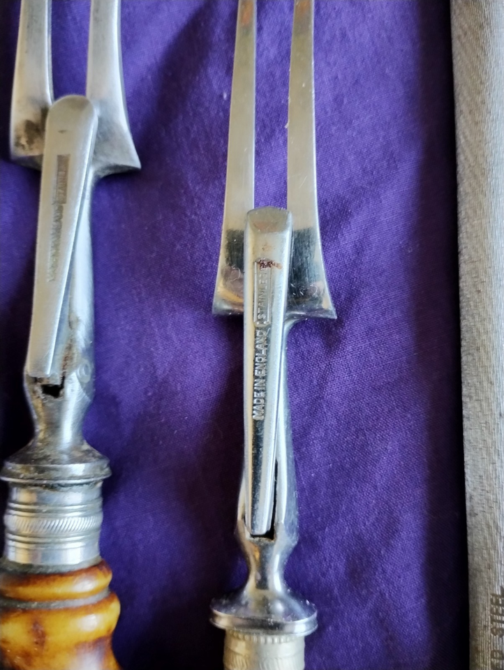 Antique Victorian Meat Carving Fork With Antler/Horn Handle | eBay UK