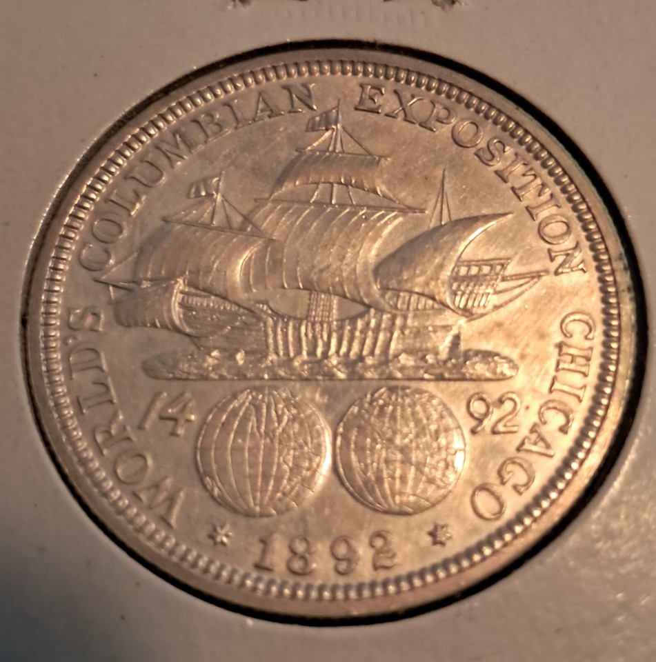 1892 Columbus Exposition Commemorative Silver Half Dollar "B/U" lot C/K ...