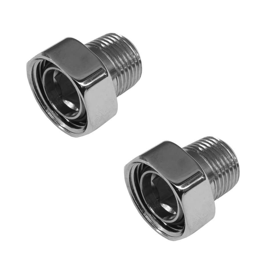 3/4 x 1/2 Inch Union Radiator Valve Tail, Chrome, BSP Threads | eBay UK