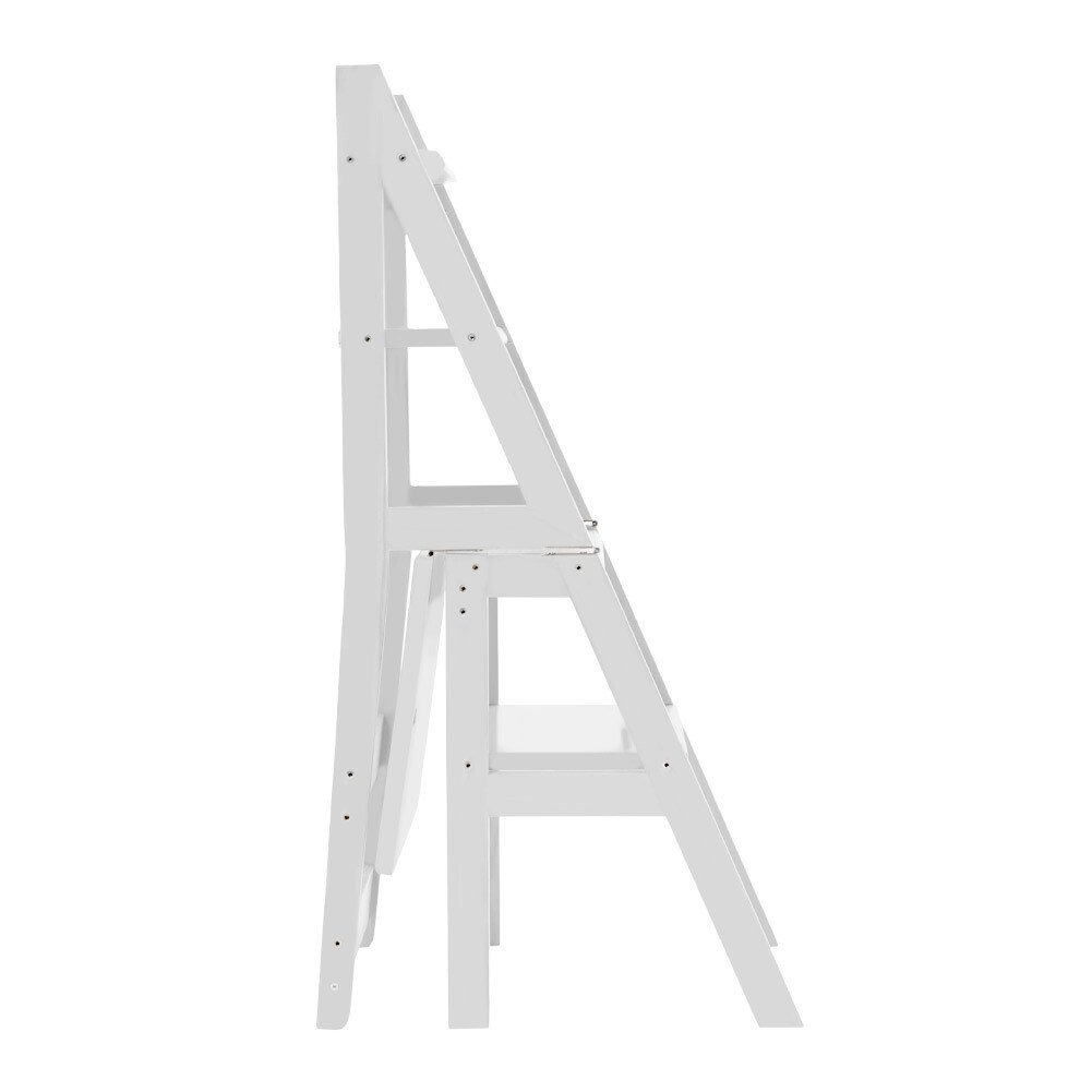 Library Step Stair Chair Wooden Convertible Chair Ladder Stand Folding ...