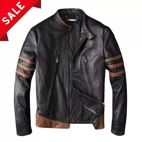 X-MEN ORIGINS LOGAN WOLVERINE BROWN LEATHER JACKET | eBay