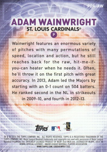 2014 Topps Update Baseball Power Players #PPA-AW Adam Wainwright | eBay