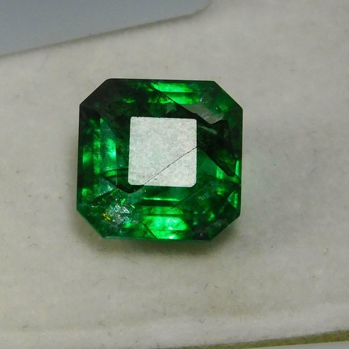 8 Ct Natural Colombian Emerald Square Shape Green Certified Loose ...