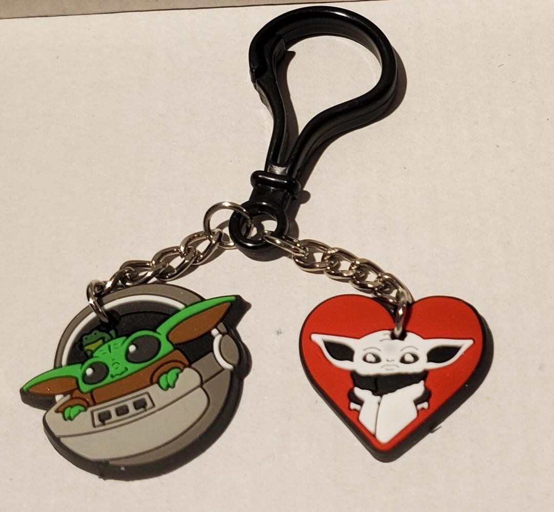 Star Wars Figural Key Chain Backpack Clip Grogu Baby Yoda Valentine ...