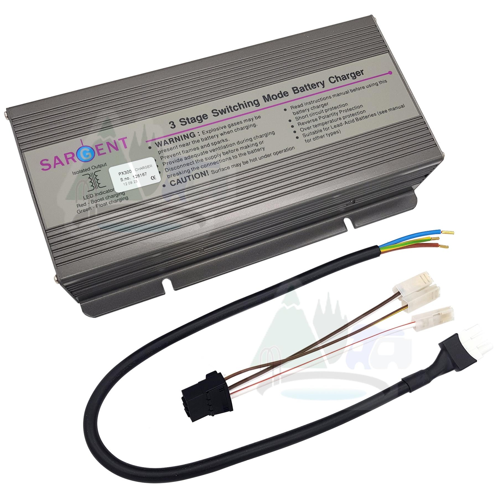SARGENT PX300 INTELLIGENT BATTERY CHARGER MOTORHOME CARAVAN CAMPERVAN ...
