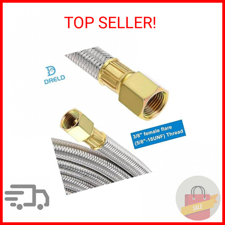 16 Feet Braided Propane Hose Extension with 3/8" Female Flare on Both ...