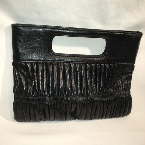 Express Design Studio Bag Purse Clutch Black Faux Leather Small ...