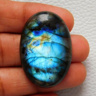 Natural Multi Flashy Labradorite Oval Shape Loose Gemstone 57 Carat ...
