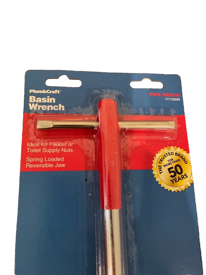 PlumbCraft, Large spring loaded jaw Basin Wrench toilet Faucet Sink ...
