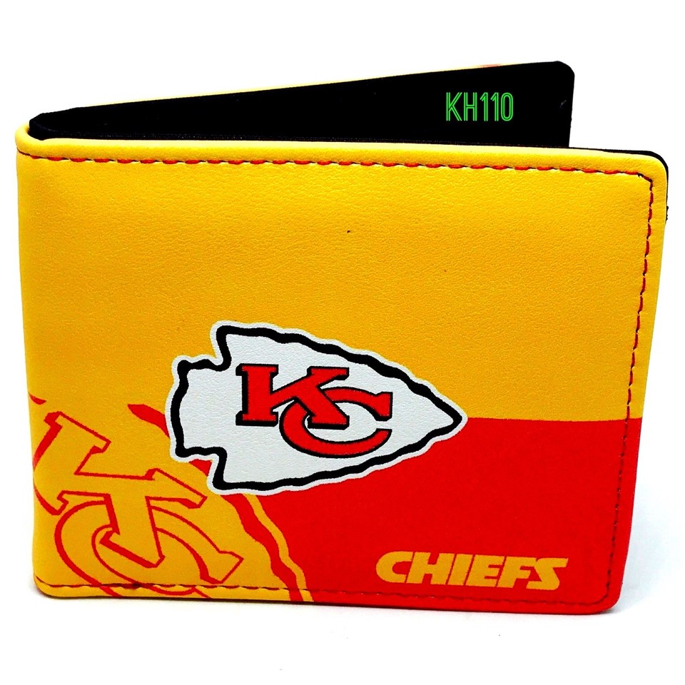 NFL Kansas City Chiefs Men's Printed Logo Leather Bi-Fold Wallet | eBay