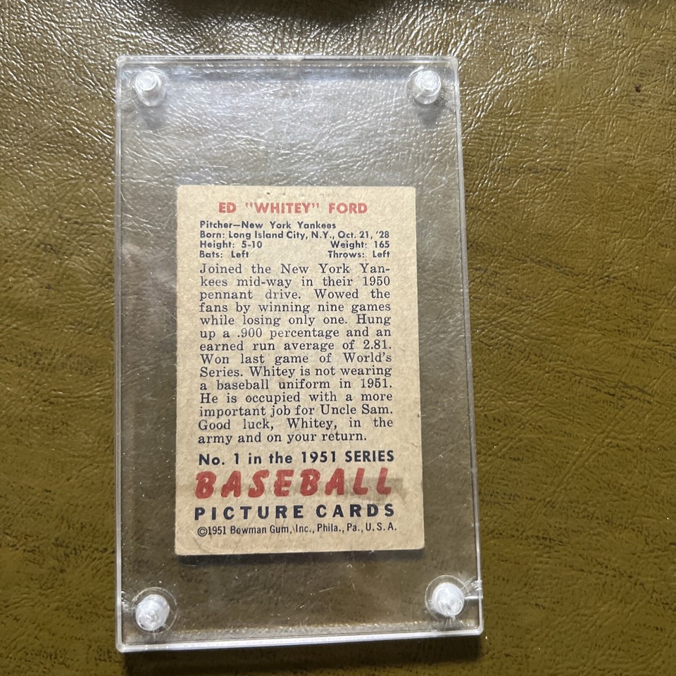 1951 Bowman Ed "Whitey" Ford ... Card # 1 ... Rookie Card | eBay