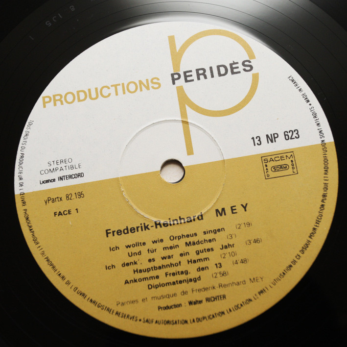 FREDERIK Reinhard MEY IN GERMAN french perides 13 NP 623/25 vinyl 2 LP ...