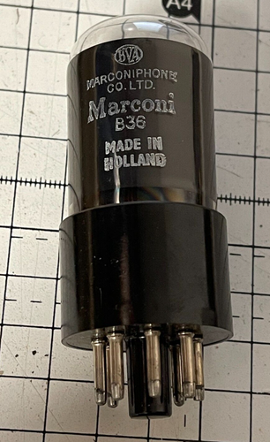 Marconiphone Marconi B36 (12SN7GT) Grey Glass Valve Tube - NOS New Old ...