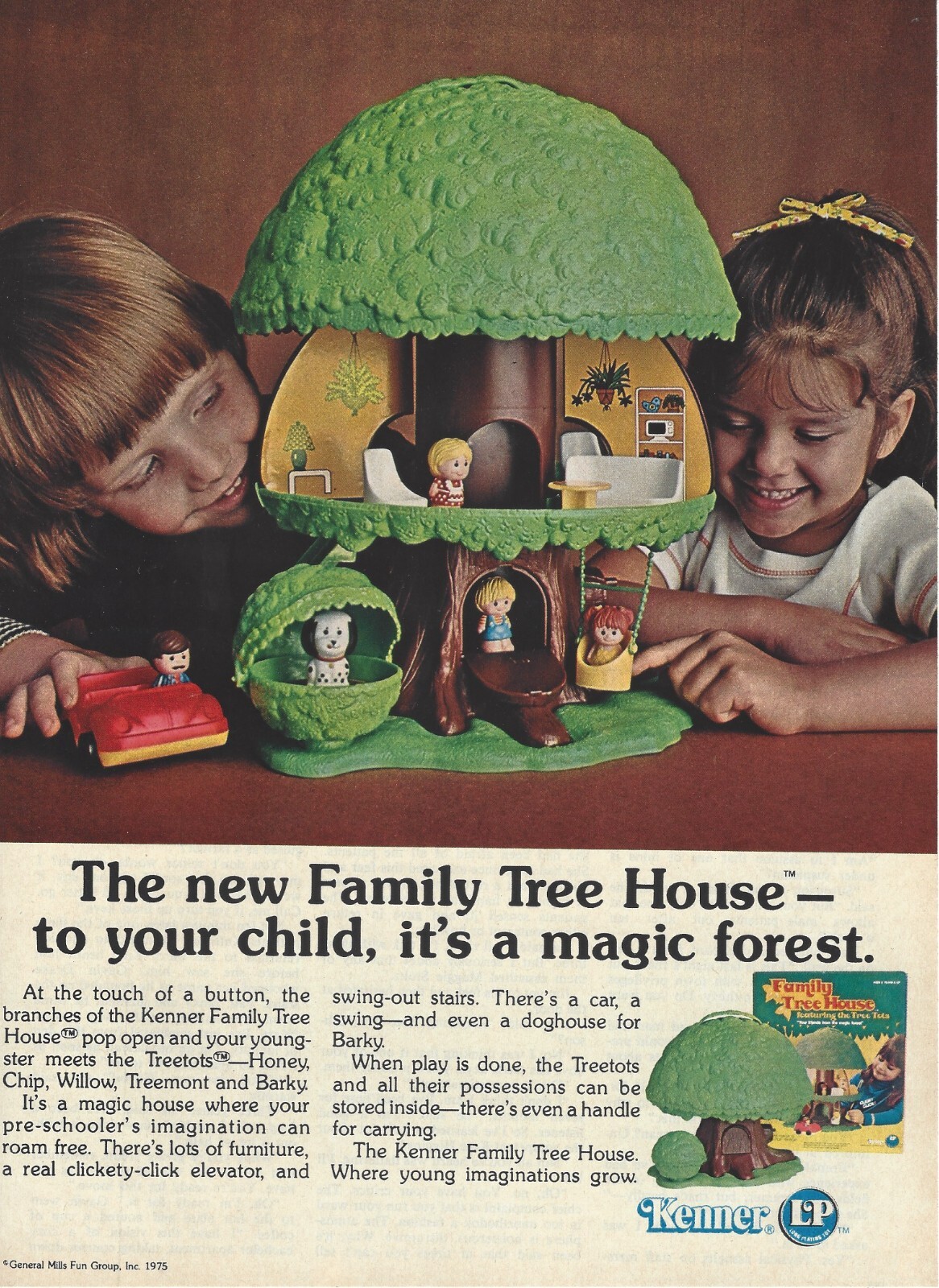 1975 Kenner Family Tree House Treetots vintage PRINT AD Advertisement ...