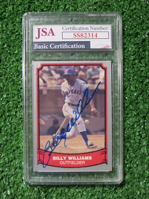 BILLY WILLIAMS CHICAGO CUBS SIGNED 1988 Pacific SLABBED BASEBALL CARD ...