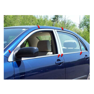 QAA 12-Piece Stainless Steel Window Trim Package for Toyota Corolla ...