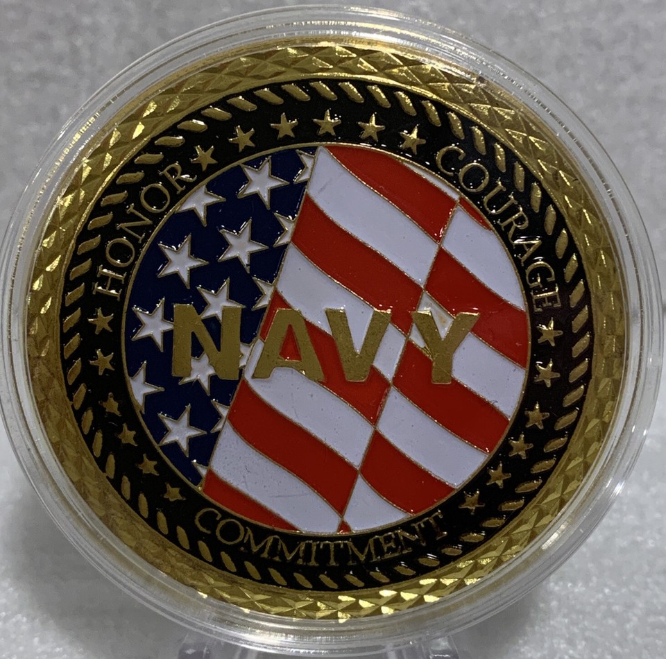 * US Navy Veteran Challenge Coin “Honor Courage And Commitment” Comes ...