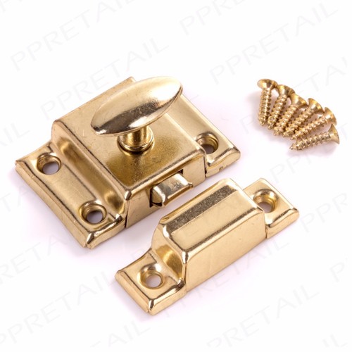 45mm CUPBOARD TURN LATCH DOOR LOCK Brass Desk/Cabinet/Chest Drawers ...