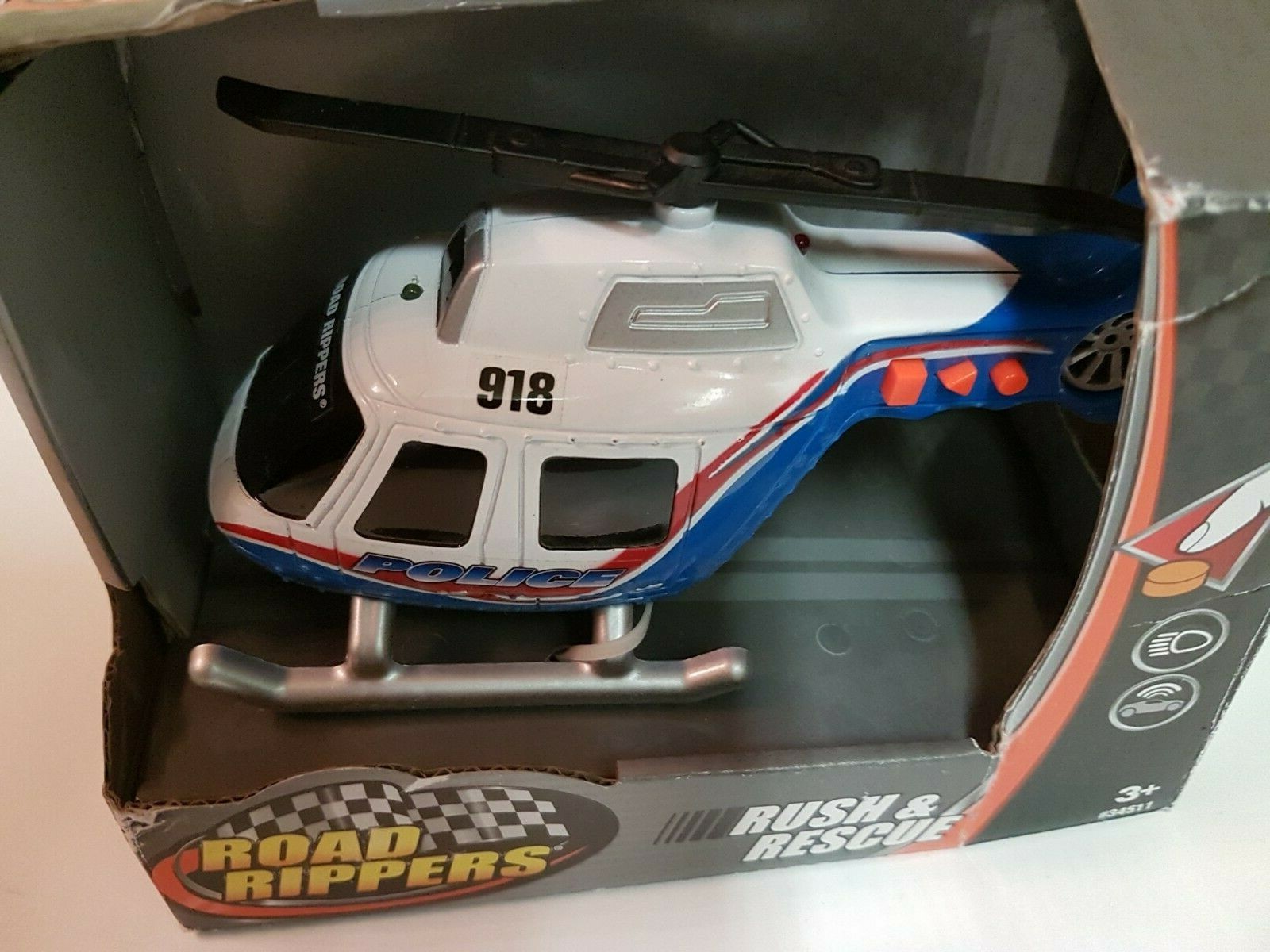 Road Rippers Rush And Rescue Toy Helicopter 7" with box | eBay