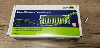 Leviton 47689-B 1x9 Bridged Telephone Module Expansion Board New–Free ...