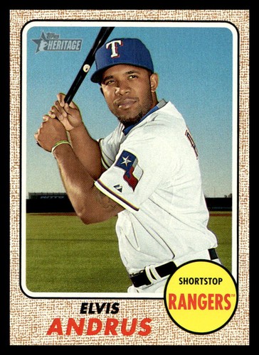 2017 Topps Heritage #115 Elvis Andrus Texas Rangers | eBay