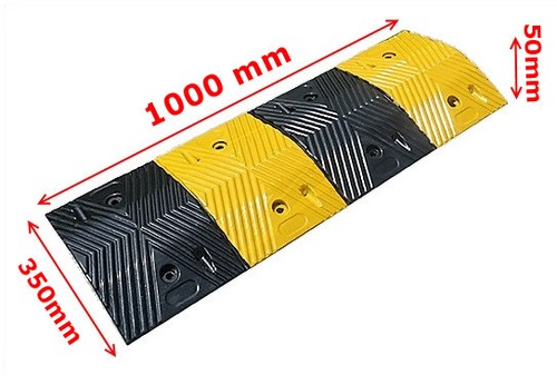 Pair of 60T 1m Rubber Speed Bump Hump Modular Speed Humps Road Hump w ...