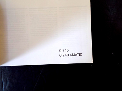 2005 Mercedes Benz C Class Wagon Owners Manual c240 c240 both covers ...