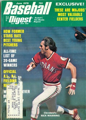 1976 Baseball Digest: Rick Manning Cleveland Indians/Center Fielders ...