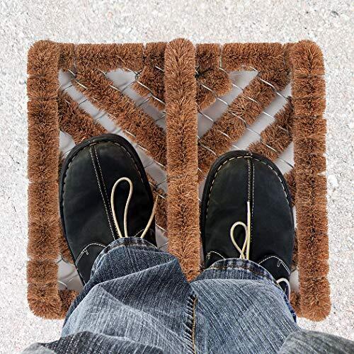Natural Coir Boot Scraper Door Mat - 13 x 12 inch - 2 Pack | eBay