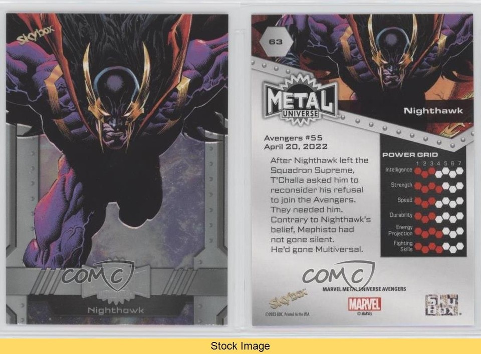 2024 Skybox Marvel Metal Universe Avengers Spectrum Nighthawk #63 READ 0wz4 | eBay