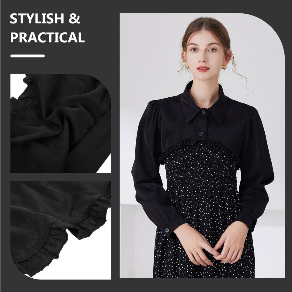 Cropped Cardigan Long Sleeve Short Open Front Top for Women Dresses ...