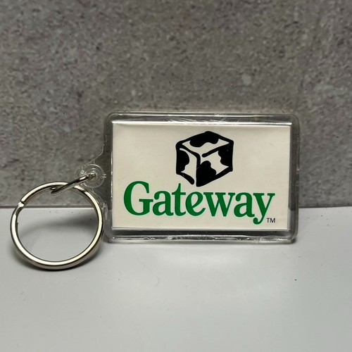 Vintage Gateway 1990s Cow Print Logo Keychain Fob Zipper Pull 90s ...
