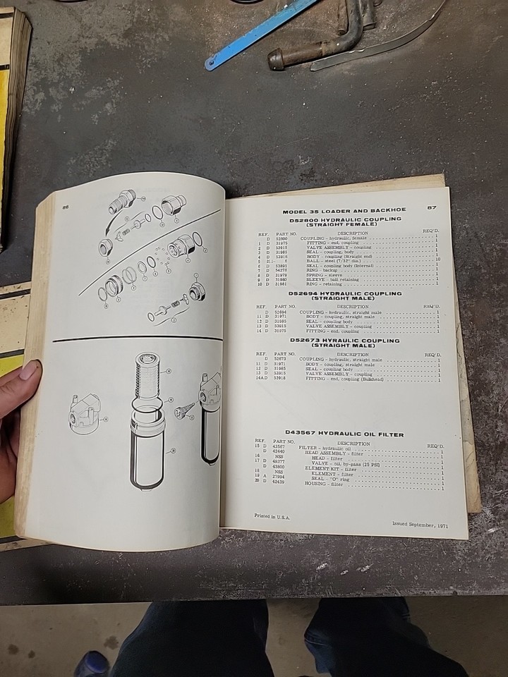 Original CASE Model 35 Backhoe Loader For 580CK - B Tractor Parts ...
