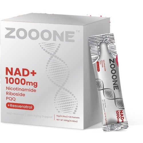 ZOOONE NR1000 NAD+ Drink Mix - Berry Flavor, Energy & Skin Support, 30 ...