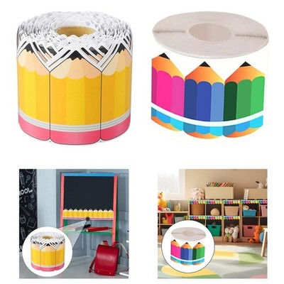 59 ft Pencil Classroom Bulletin Border Roll Blackboard Decoration Paper ...