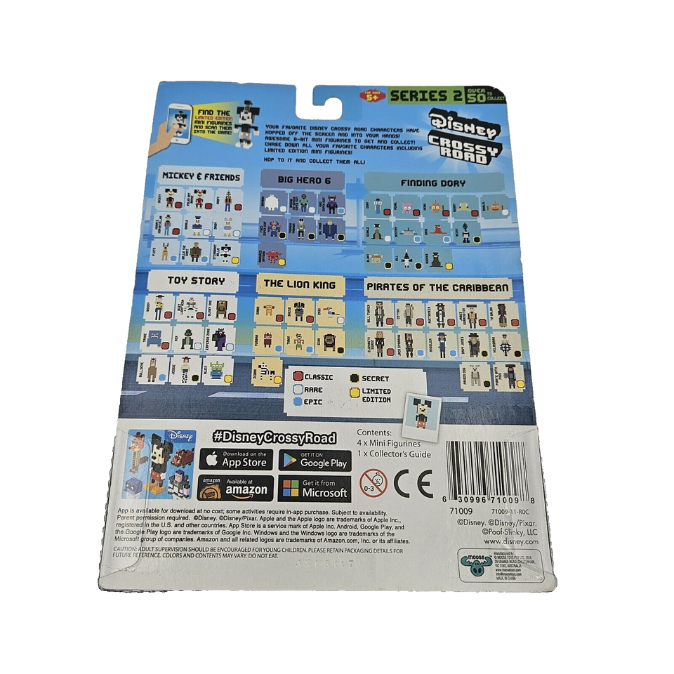 Disney Crossy Road Series 2 Mini Figurine 4-Pack Goofy Rex & Mystery ...