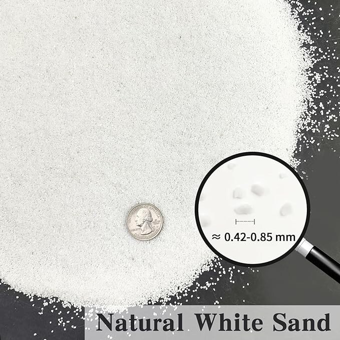 Aquarium Decorative Natural White Sand 10 lbs Substrate for Freshwater ...