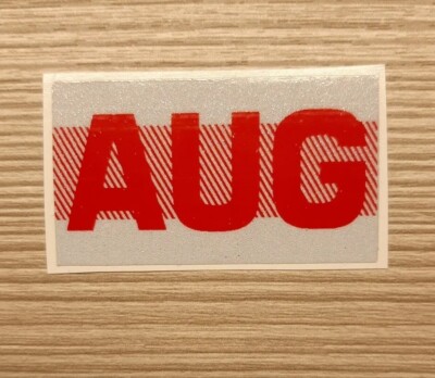 August, California DMV license plate month sticker tags. RED. YOM | eBay