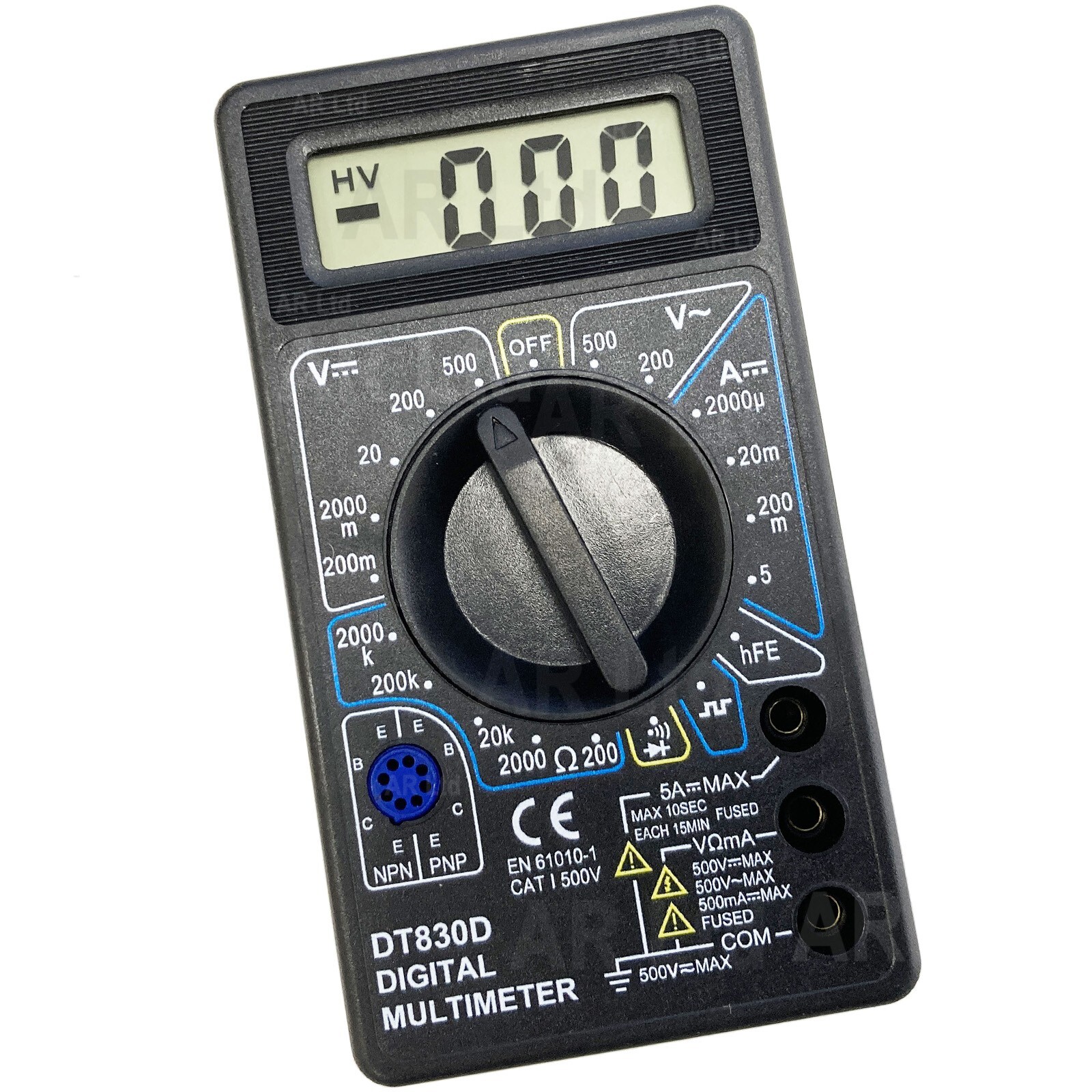 Digital Multimeter Circuit Tester Multi Testing Meters Volt Amp ...