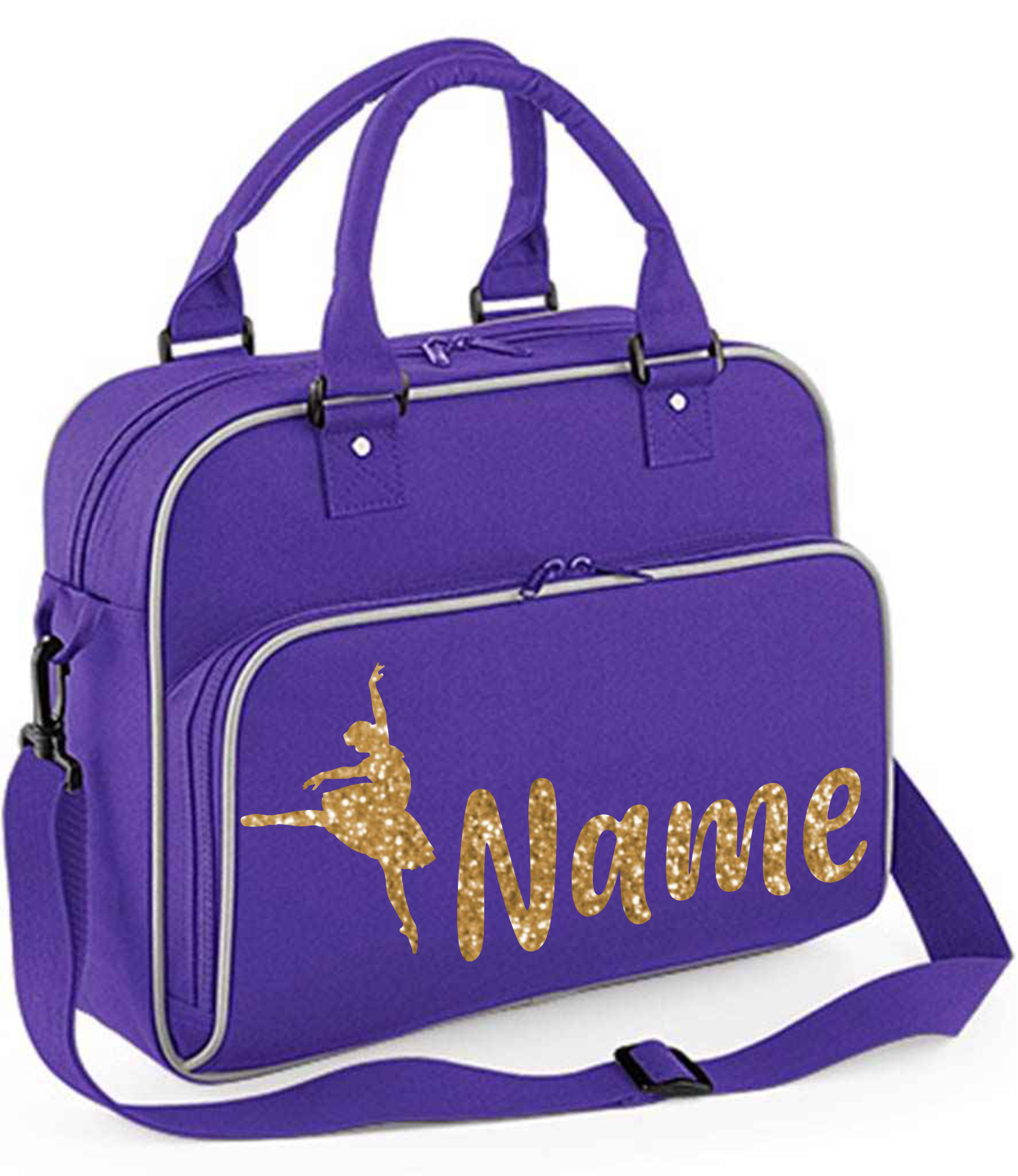 Personalised Dance Bag Girls School Glitter Gymnastics Ballet PE Kit ...