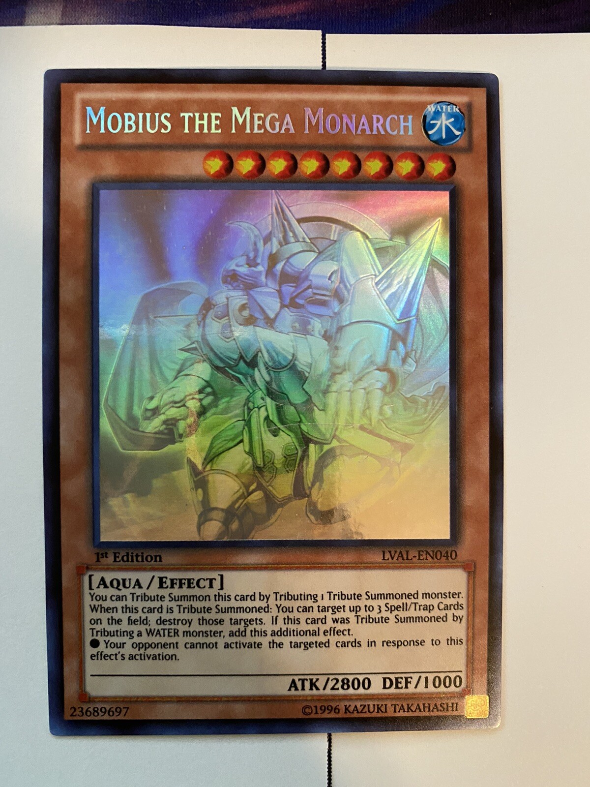 Yugioh! Mobius the Mega Monarch - LVAL-EN040 (1st Edition Ghost Rare ...