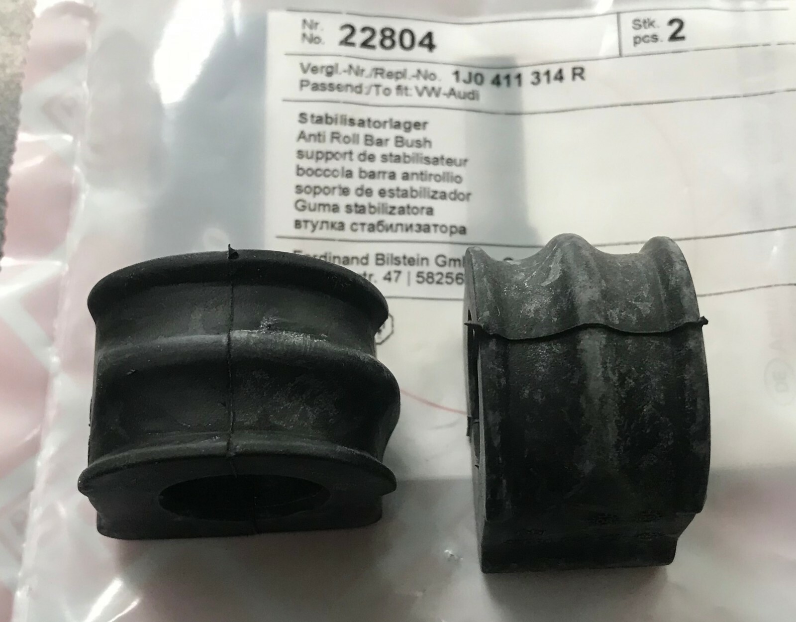 Audi A3 VW Golf 4 Suspension Stabilizer Bar Bushing Front Axle 2pcs ...