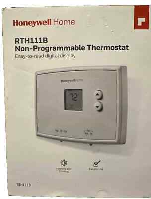 Honeywell RTH111B1024 Digital Non-Programmable Thermostat New Box Free ...