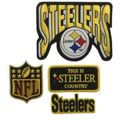 Steelers 4 PIECE NFL Iron/Sew On Patch Set | eBay