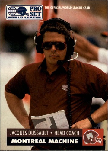 1991 Pro Set WLAF 150 Montreal Machine Football Card #95 Jacques ...