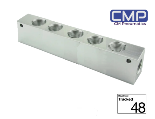 1/4 BSP pneumatic Manifold, compressor, Air line 5 WAY SPLITTER UK ...
