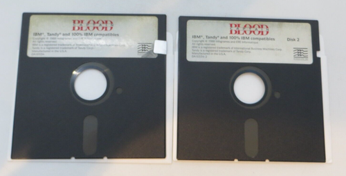 CAPTAIN BLOOD 5.25" Floppy Disks IBM Tandy vintage computer game discs ...