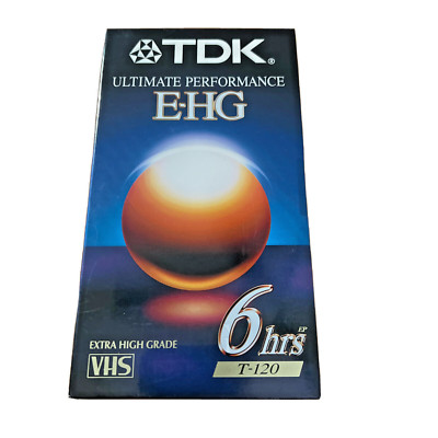 TDK EHG Ultimate Performance 6hrs T-120 Blank VHS Tape New Sealed | eBay